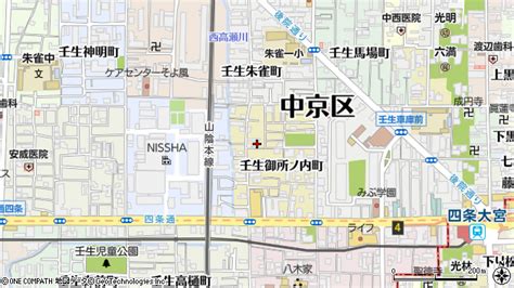 京都府京都市中京区壬生御所ノ内町 郵便番号 〒604 8872：マピオン郵便番号