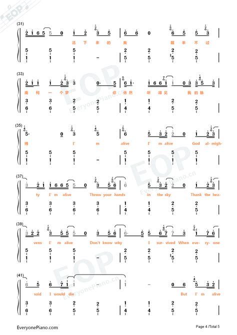 Im Alive 王力宏雙手簡譜預覽 Eop線上樂譜架