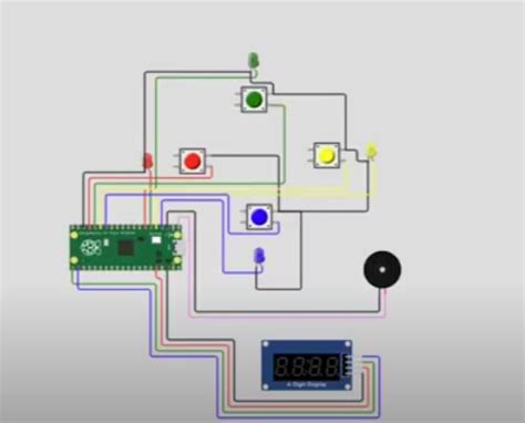 Raspberry Pi Pico Drives A Custom Simon Color Sequence Memory Game