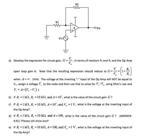 Solved Consider The Non Inverting Op Circuit Shown Chegg Com