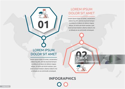벡터 플랫 인포그래픽 템플릿입니다 두 다이어그램 그래프 순서도 타임 라인 마케팅 프리젠 테이션에 대한 텍스트와 아이콘 라인 Heptagon 개념에 대한 스톡 벡터 아트 및