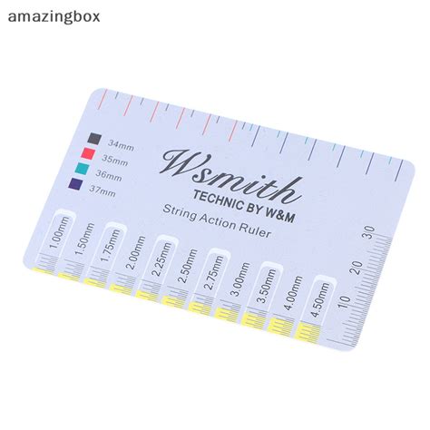 Abth 2 ชิ้นกีตาร์ String Action Gauge String Pitch ไม้บรรทัดเครื่องมือวัดไม้บรรทัดกีตาร์ Vary