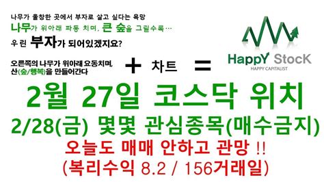 주식 2월 28일 관심종목 및 오늘 코스닥 위치 엑셈 윈팩 디에이피 아이티센 캠시스 에스에이엠티 네이블 대성파인텍 에스맥 Youtube