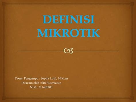 Mikrotik Ppt Pptx
