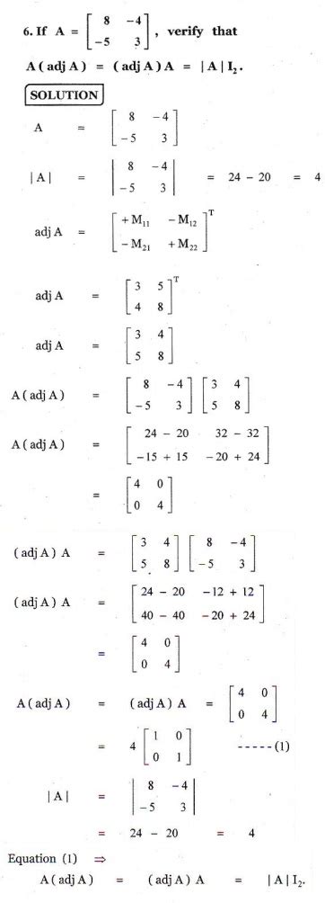 Exercise 1 1 Inverse Of A Non Singular Square Matrix Problem