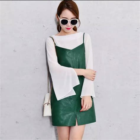 Po Plus Size Leather Dress Womens Fashion Muslimah Fashion