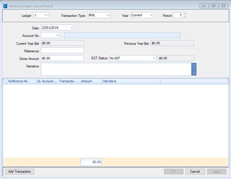 General Ledger Journal Input Lawmaster Support