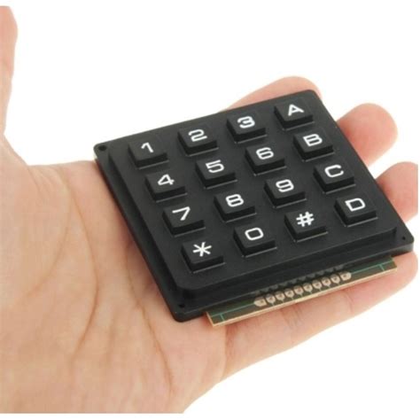 Hitam Ks99 Keypad 4x4 Black 4 X 4 Doff Dof Embossed Black Black Matrix Array 16 Nodemcu Esp 32
