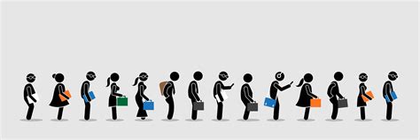 Demandeurs D Emploi Ou Employ S De Bureau Et Employ S Faisant La Queue