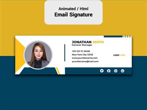 animated clickable html email signature design email signature
