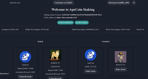 Apecoin Staking Uis Apestakeuiui General Apecoin Dao