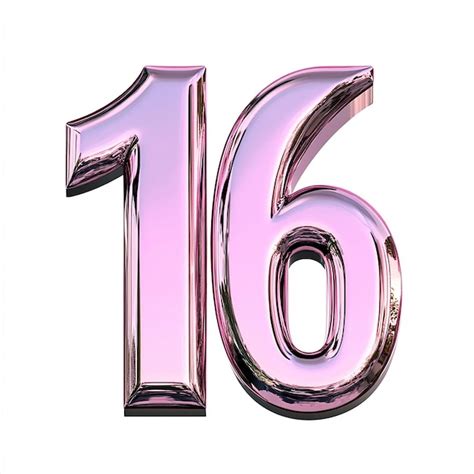 Number 16 Pink