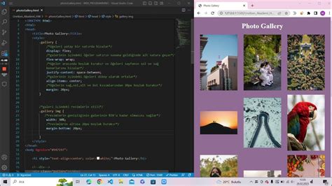 Html Css Ve Javascript Kullanarak Fotoğraf Galerisi Oluşturma Üretken Akademi Youtube