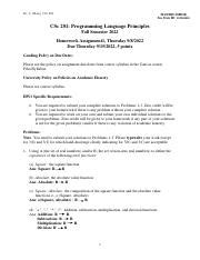 HW Pdf Dr C Zhang CSc MANISH ASHOK Sac State ID CSc Programming