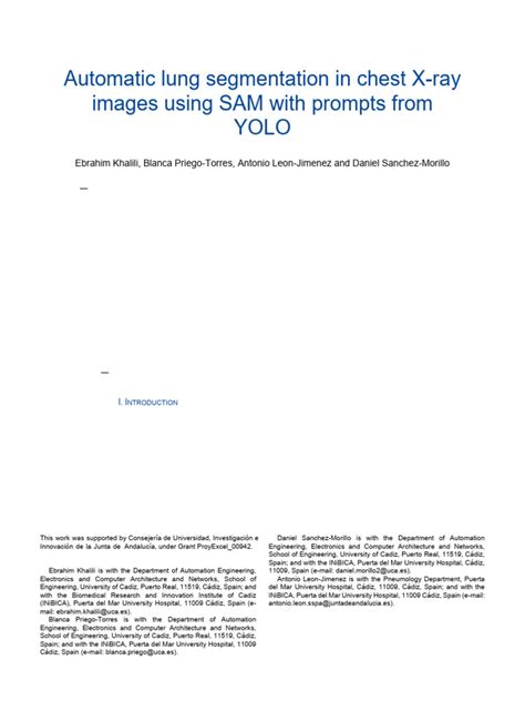 Automatic Lung Segmentation In Chest Xray Images Using Sam With Prompts