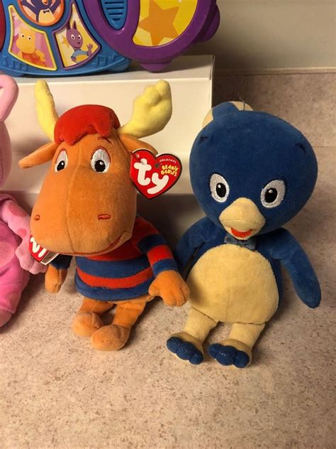 Ty Backyardigans Plush Set 4 Tyrone Uniqua Pablo Austin Beanie 1 Music