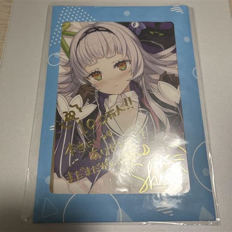 ホロライブ 紫咲シオン 100万人記念 箔押し複製サイン＆メッセージ入り By メルカリ