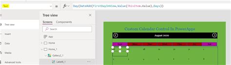 How To Create A Custom Calendar In Power Apps