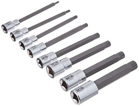 Sunex Tools 9238tsl 8 Pc 3 8 And 1 2 Dr Chrome Long Triple Square Bit Socket Rail Supplyusshop