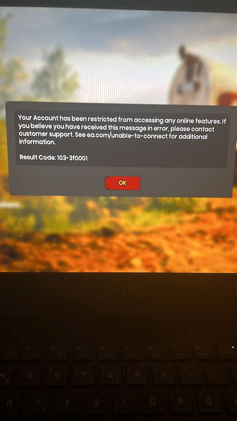 It Takes Two Da Result Code 103 3f0001 Böyle Bir Hata Alıyorum