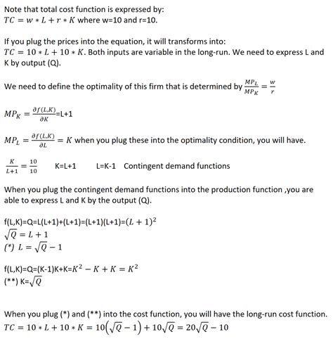 [solved] Suppose The Following Production Function F L K Lk K A Course Hero
