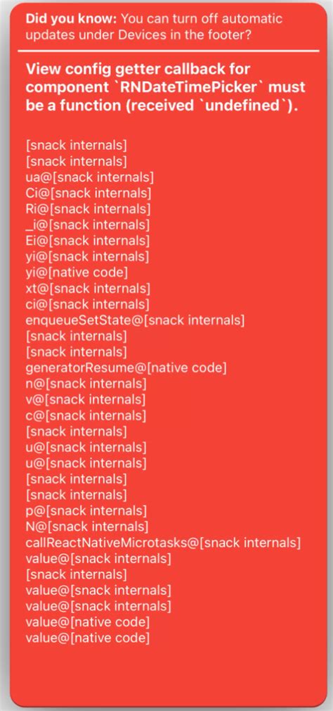React Native Communitydatetimepicker Crashes On Ios · Issue 429 · Exposnack · Github
