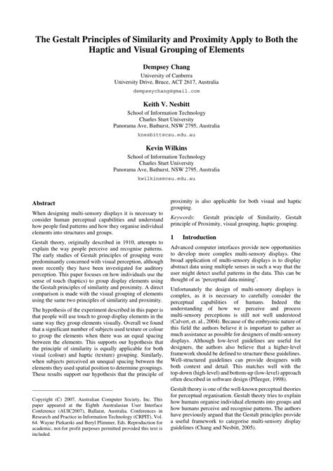 Pdf The Gestalt Principles Of Similarity And Proximity Apply To Both