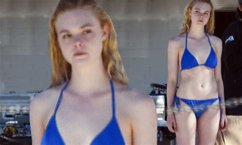 Elle Fanning In Blue Bikini On The Set Of Galveston Gotceleb 35640