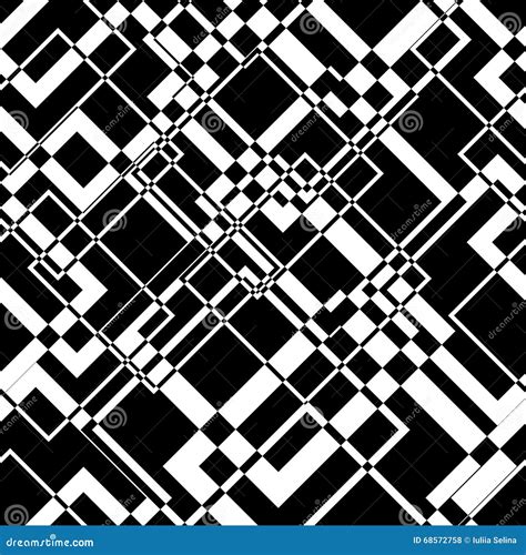 Monochrome Vector Pattern Stock Vector Illustration Of Geometric 68572758