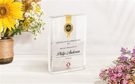 Acrylic Achievement Award Plaque Custom Corporate Award