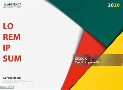 기하학적 겹치는 배경의 프리 젠 테이 션을 위한 추상 컬러 템플릿 광고 포스터 프리 젠 테이 션 작품에 대 한 녹색 오렌지 노란색 디자인의 장식 0명에 대한 스톡 벡터 아트