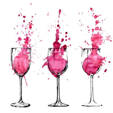 Spilled Wine Glass Drawing Illustrations Royalty Free Vector Graphics