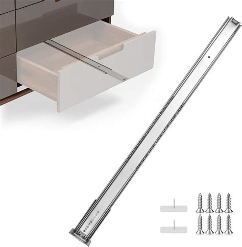 Homdiy 2 Pcs Bottom Mount Centered Drawer Slides For Cabinet And Dresser Drawers 20 Inch Heavy