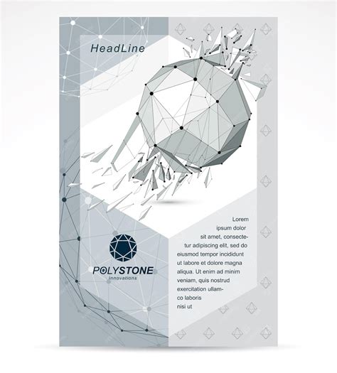 Premium Vector New Technology Theme Booklet Cover Design Front Page Abstract Asymmetric