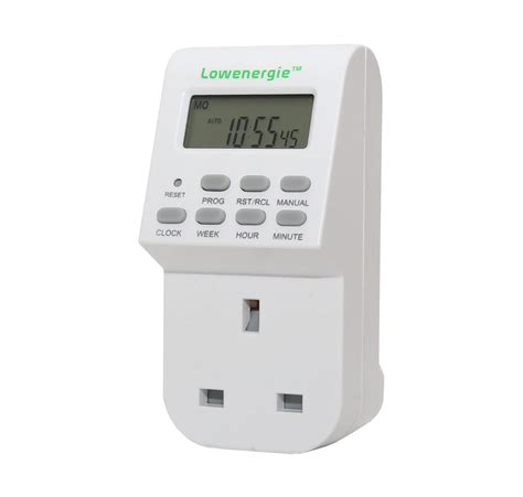 Plug In 7 Day Programmable Timer Switch Socket Low Energy Supermarket