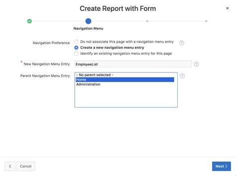 Oracle Apex Create Report With Form With Region Display Selector Example • Vinishdev