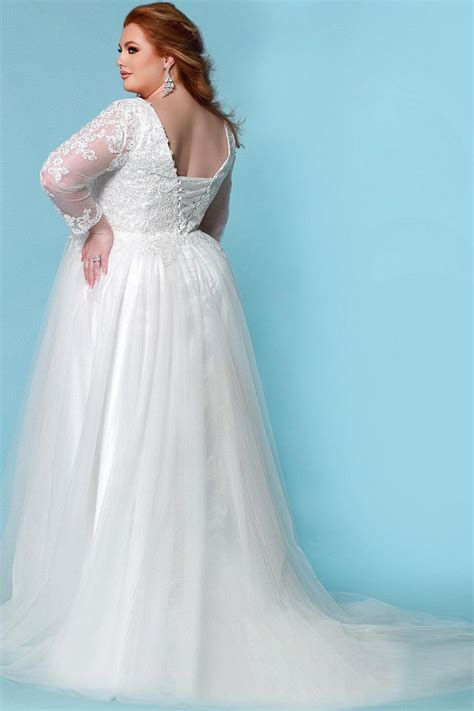 Ivory Sydneys Closet Sc5271 Long Sleeve Wedding Dress For 54799 The