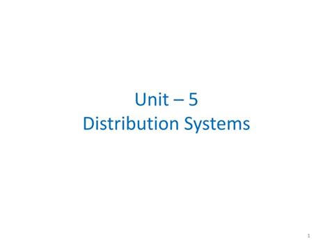 Electrical Distribution System Pptx