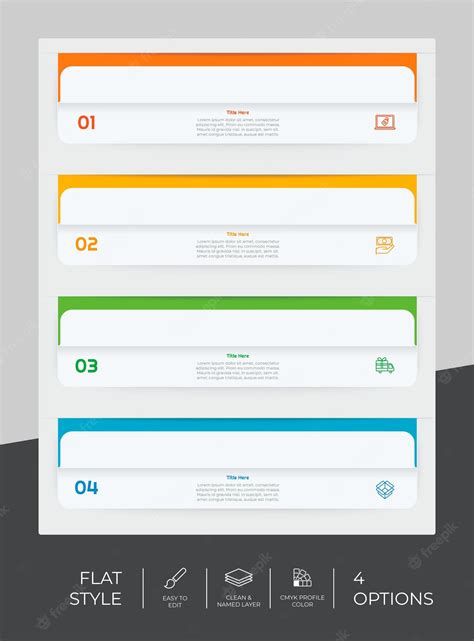 Premium Vector Workflow Infographic Vector Design With 4 Steps And Flat Design Step