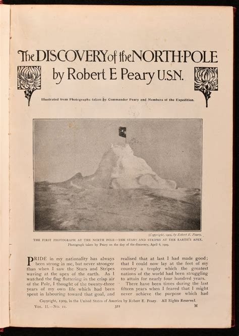 Nashs Magazine The Discovery Of The North Pole By Robert E Peary