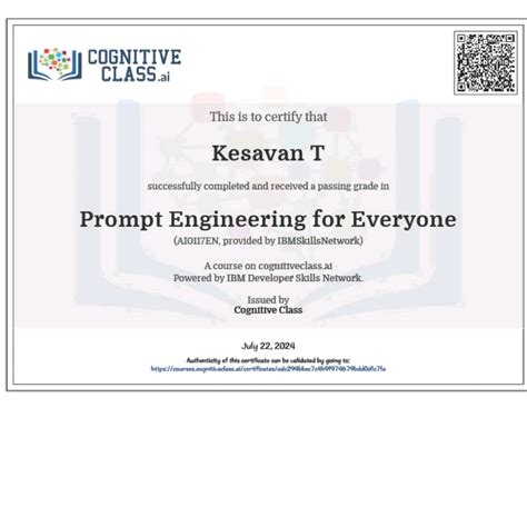 kesavan t on linkedin promptengineering ai machinelearning cognitiveclass ibm
