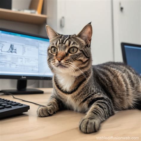 Cat Using Iot Computer Stable Diffusion Online Cat Using Iot Computer Stable Diffusion Online