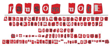 랜섬 하프톤 콜라주 스타일의 문자 숫자 및 구두점 신문과 잡지에서 잘라낸 문장 부호 빈티지 Abc 컬렉션 빨강 검정색과 흰색 알파벳 타이포그래피 벡터 삽화 개체 그룹에 대한