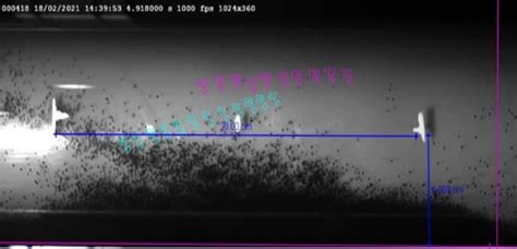 particle tracking software used for particle velocity and bed height