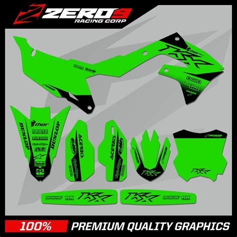 Kawasaki Motocross Graphics Kit Mx Decals Kx Kxf 85 125 250 450 Block