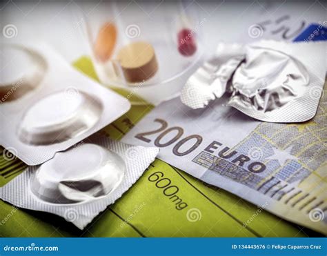 Effervescent Pills Next To Medication Daily On A Ticket Of 200 Euros