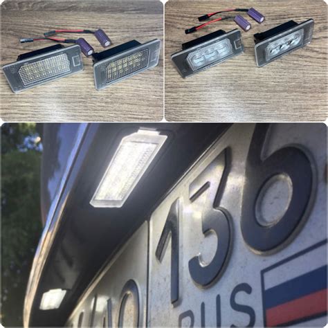 LED подсветка номера VW на Volkswagen Golf Mk6, Volkswagen Golf Mk7 ...