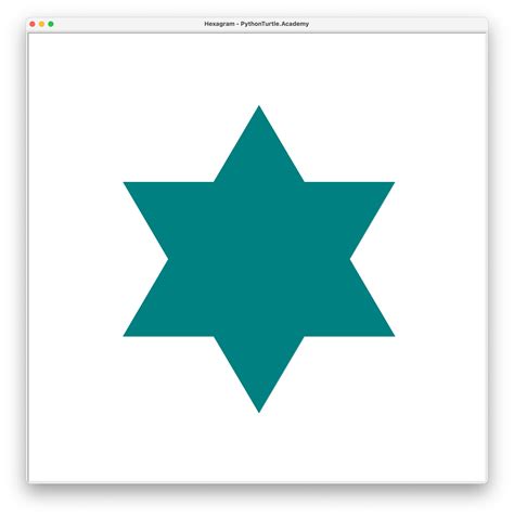 Hexagram With Python And Turtle Python And Turtle