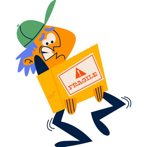 Fragile Retro Cartoon Flat Sticker Freepik