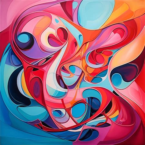Premium Photo Vibrant Abstract Nexus Color Scheme